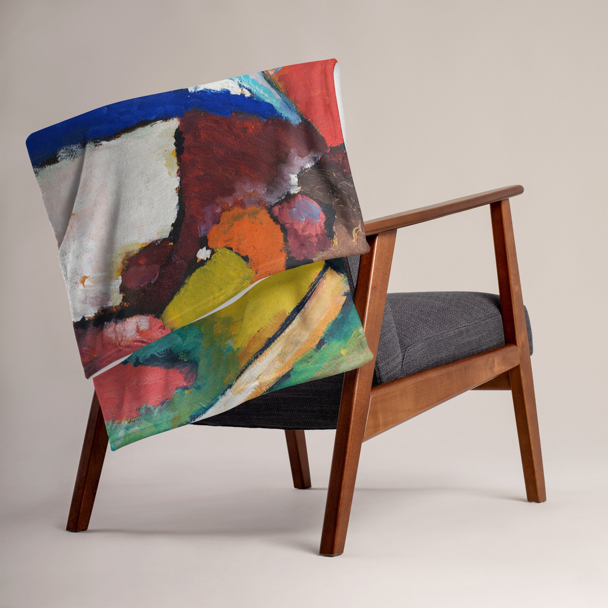 The Waterfall Wassily Kandinsky Decor Art Throw Blanket, Wassily ...