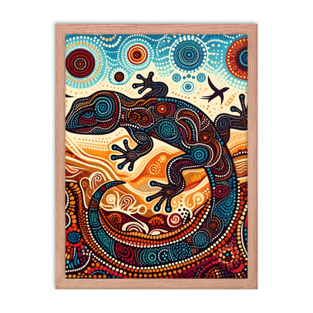Aboriginal Art Framed Poster, Housewarming Gift, Dreamtime Australia ...