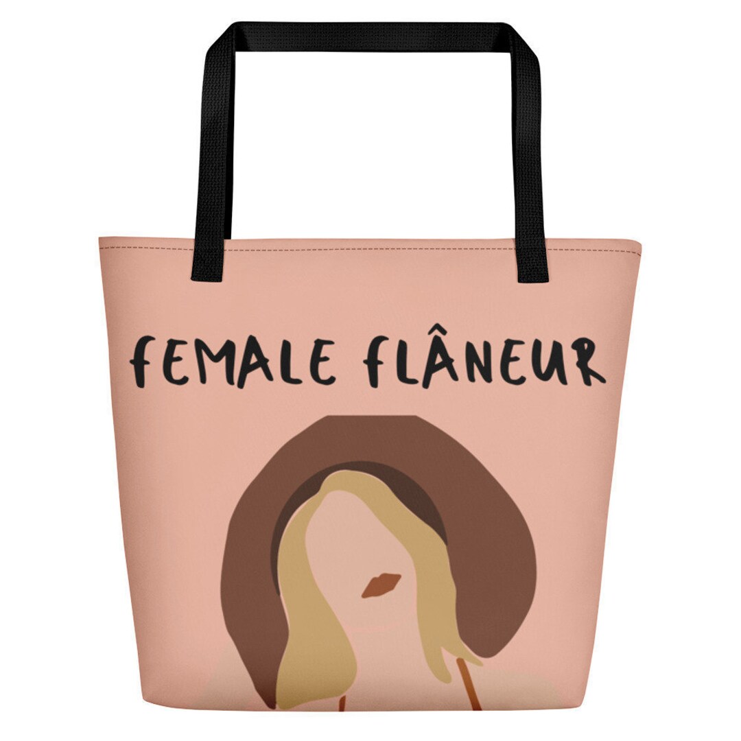 Female Flaneur Tote Bag: Trendy Art Design Beach Bag - Etsy