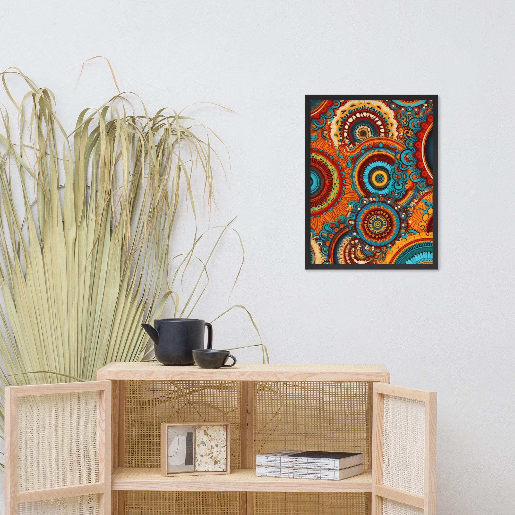 Aboriginal Design Indigenous Art Framed Poster, Housewarming Gift ...