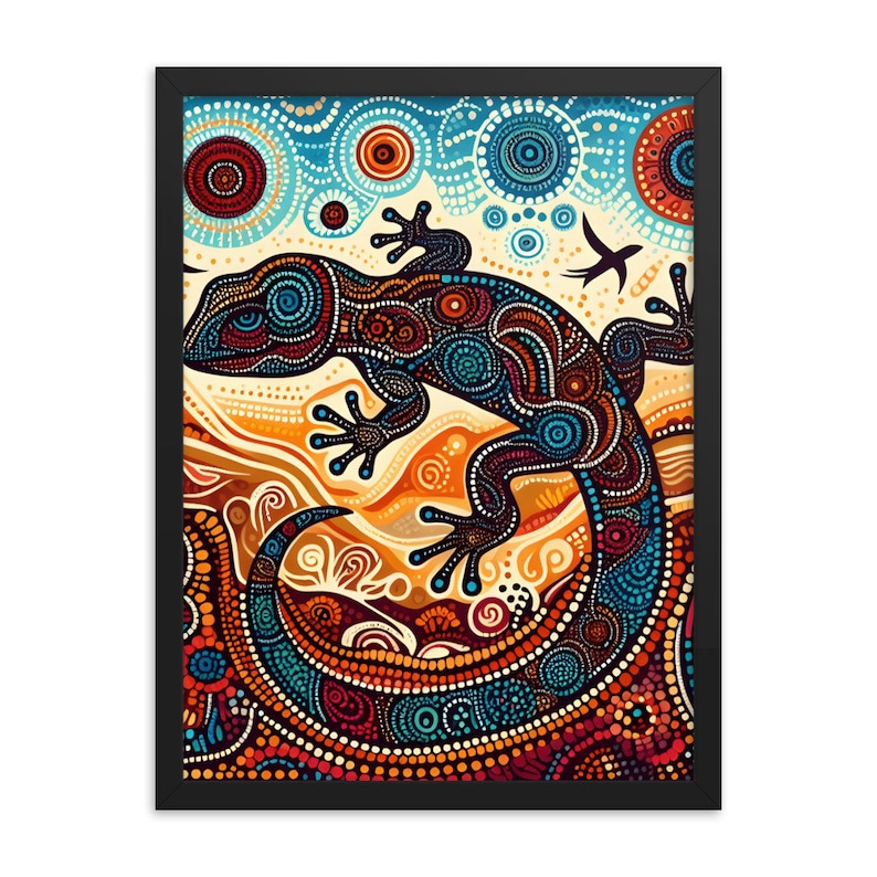 Aboriginal Art Framed Poster, Housewarming Gift, Dreamtime Australia ...
