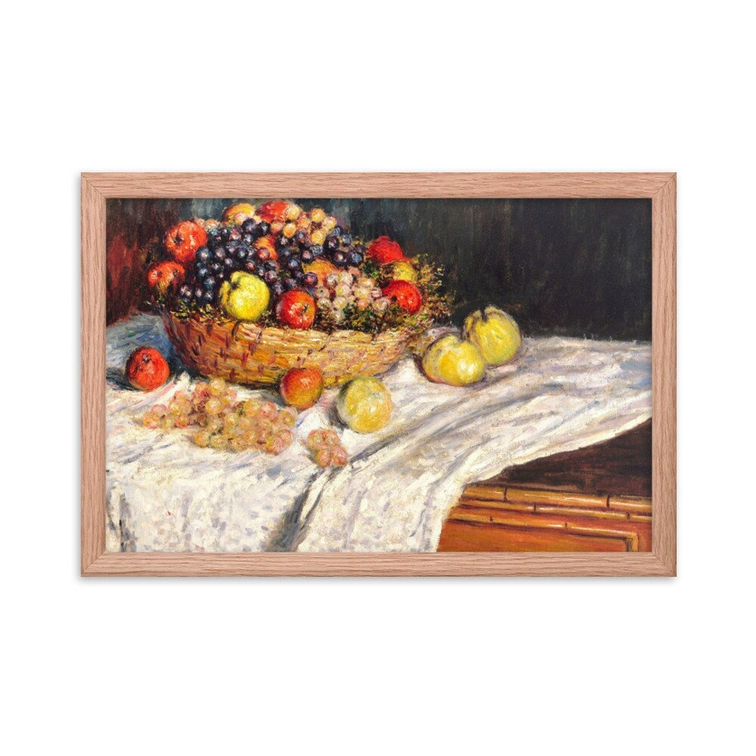 Claude Monet Apples and Grapes Framed Art Print: Impressionism Wall ...
