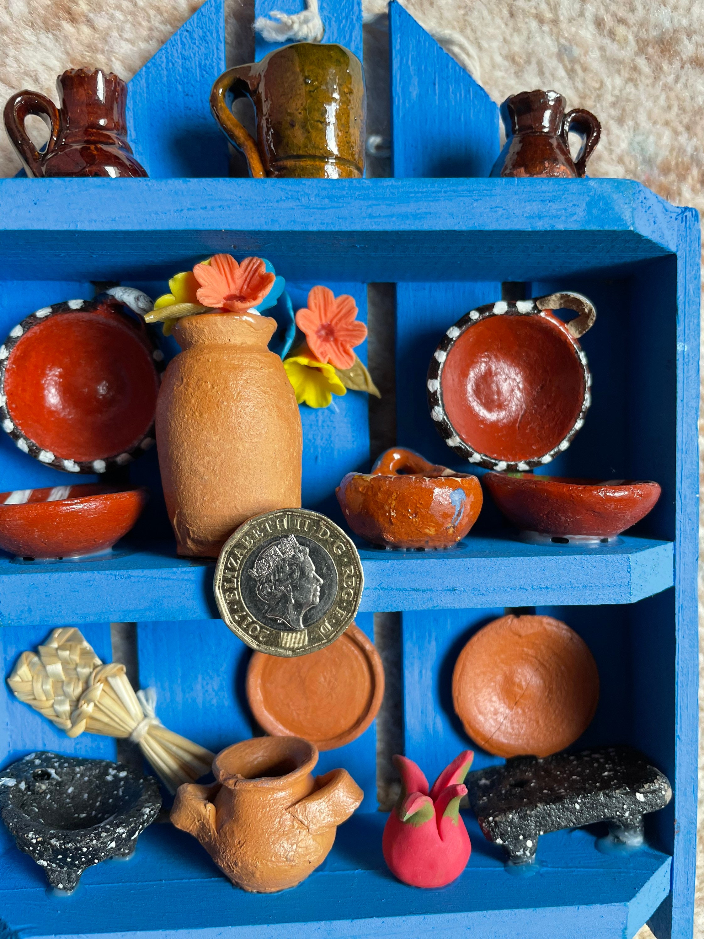 Miniature Clay Pottery Kitchen Shelf - Etsy