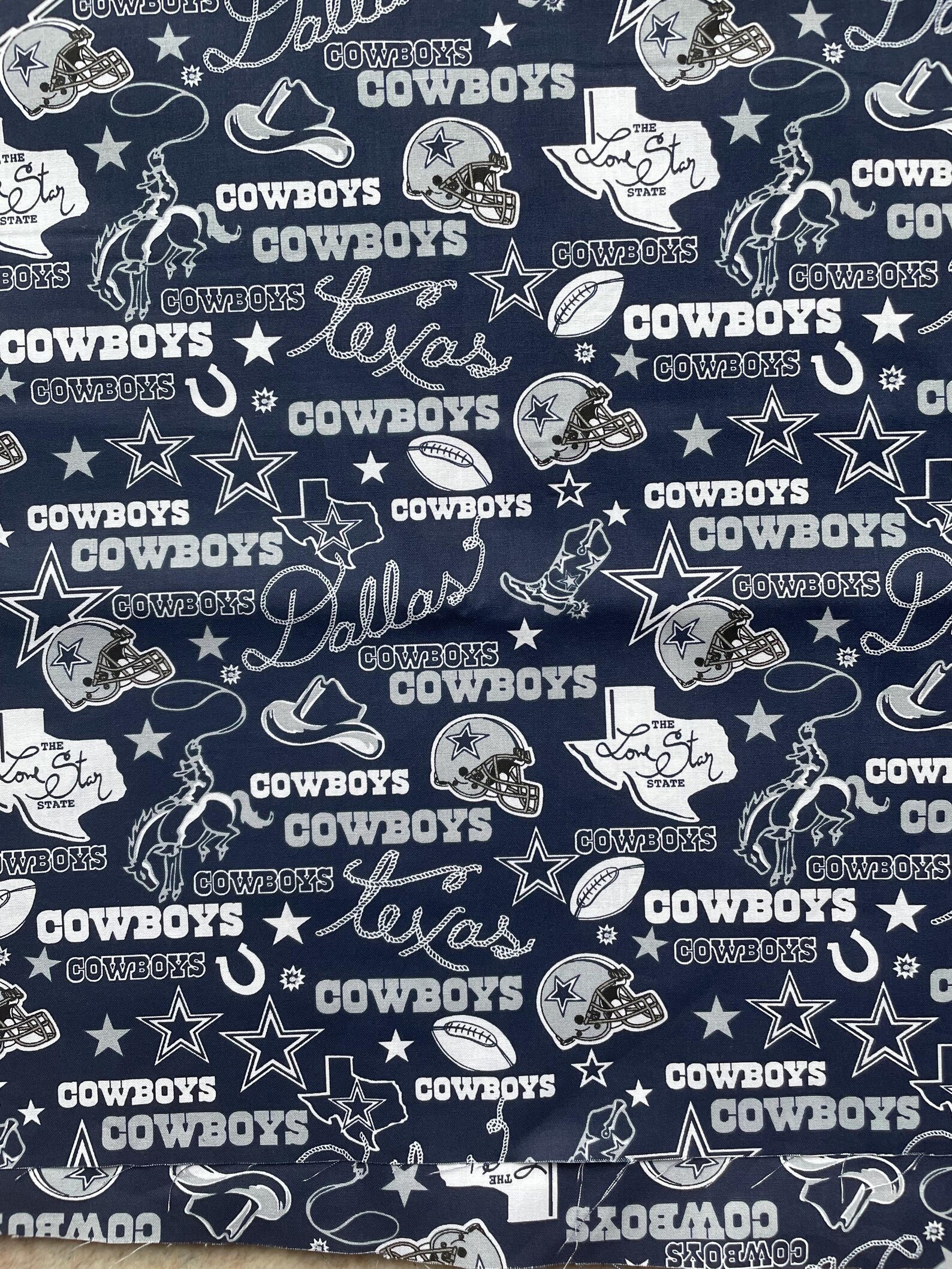 Dallas Cowboys Football Fabric 18 Inch by 22 Inch Fat Quarter - Etsy