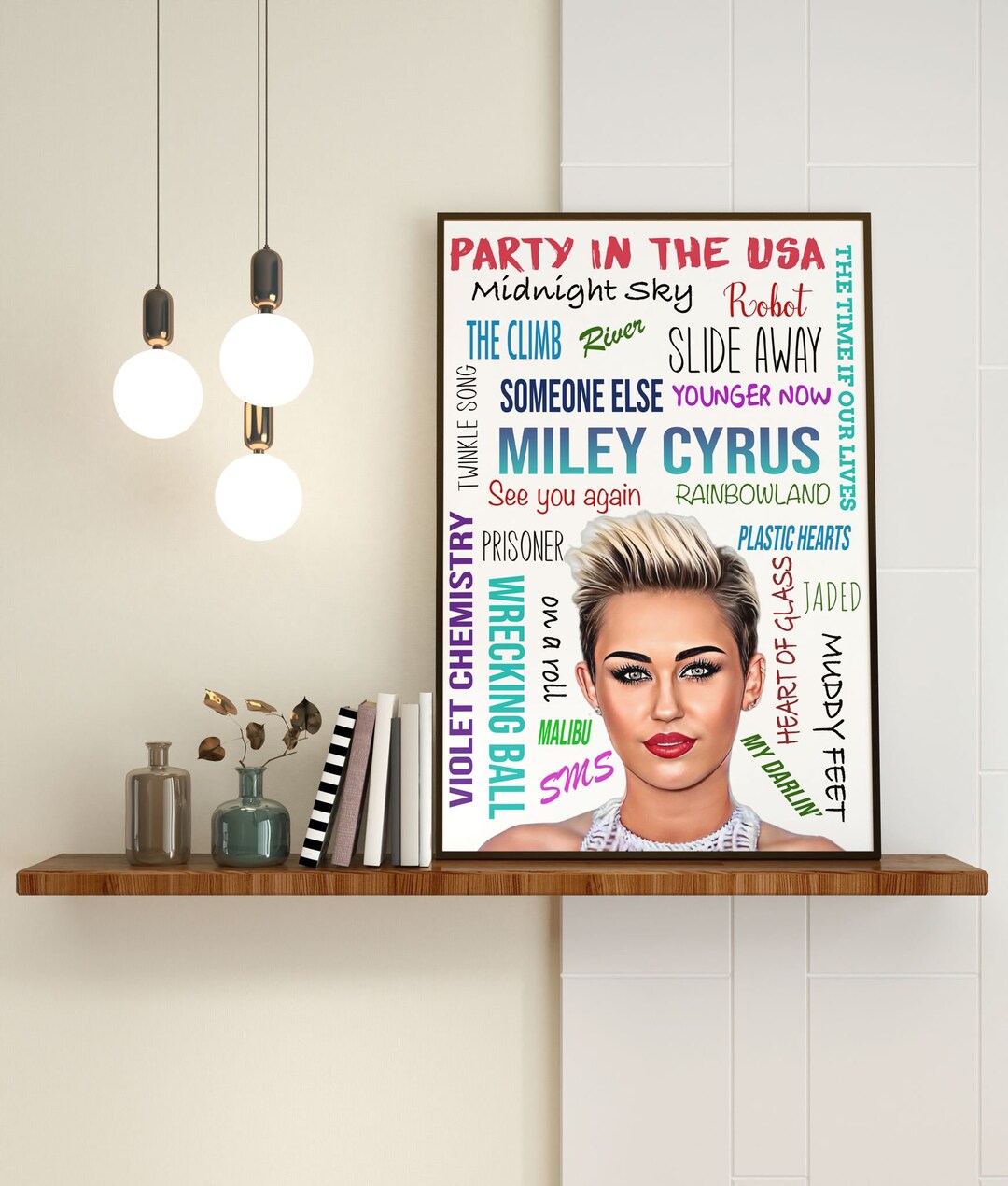 Miley Cyrus Word Art Digital Download Printable typography - Etsy