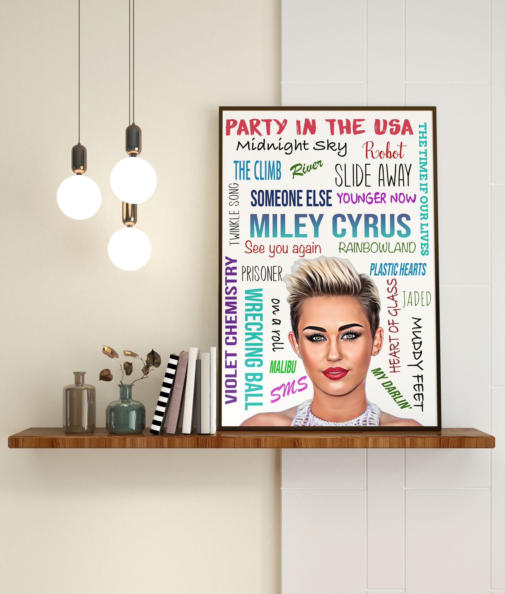Miley Cyrus Word Art Digital Download Printable typography - Etsy