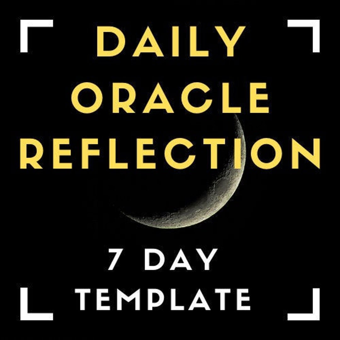 Oracle Reflection 7 Day Template - Etsy