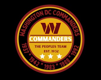 Commanders Decal | Etsy