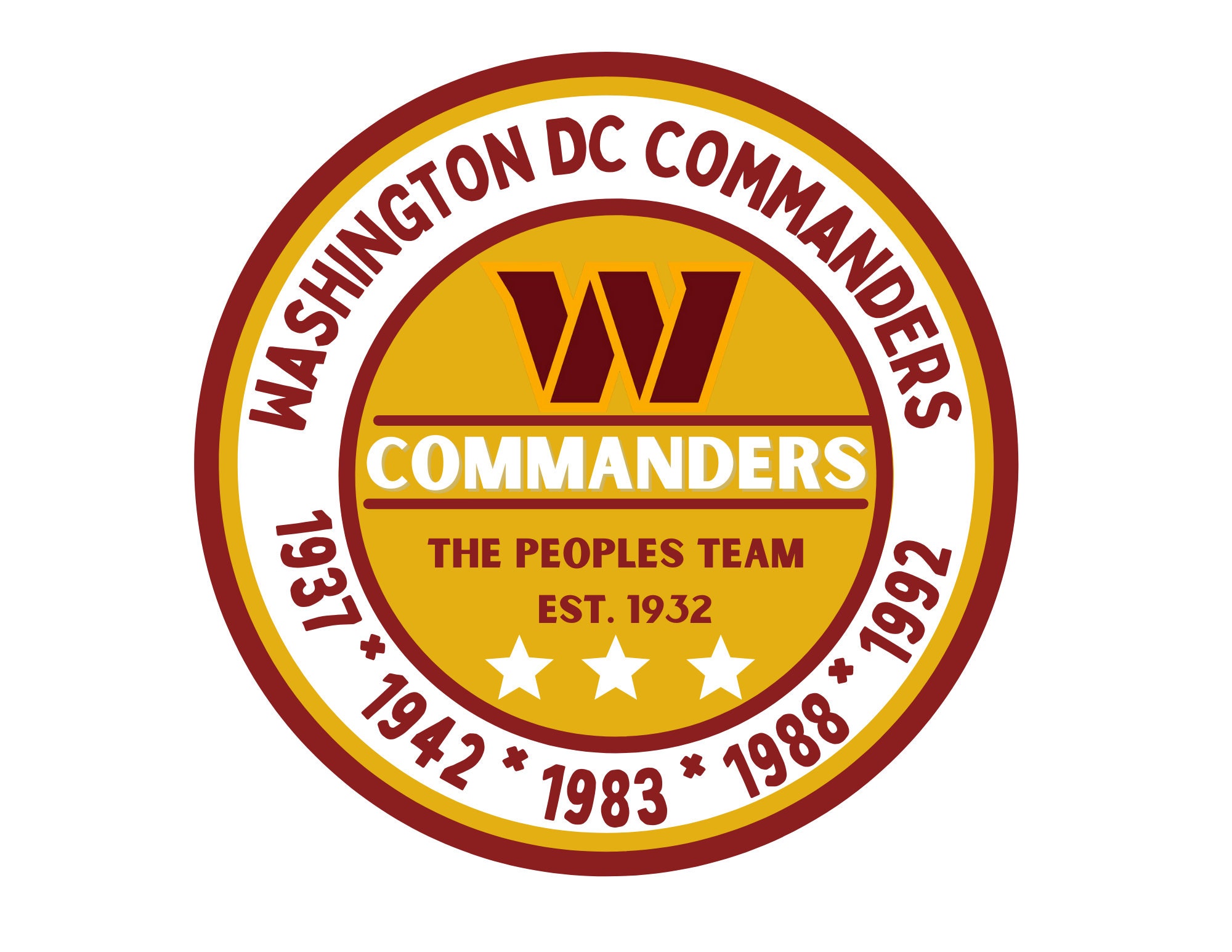 Washington Commanders SVG PNG Instant Download Football Cut | Etsy ...