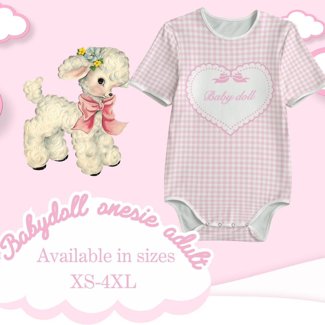 Vintage Babydoll Adult Onesie Cute Age Regression Vintage Style Girly ...