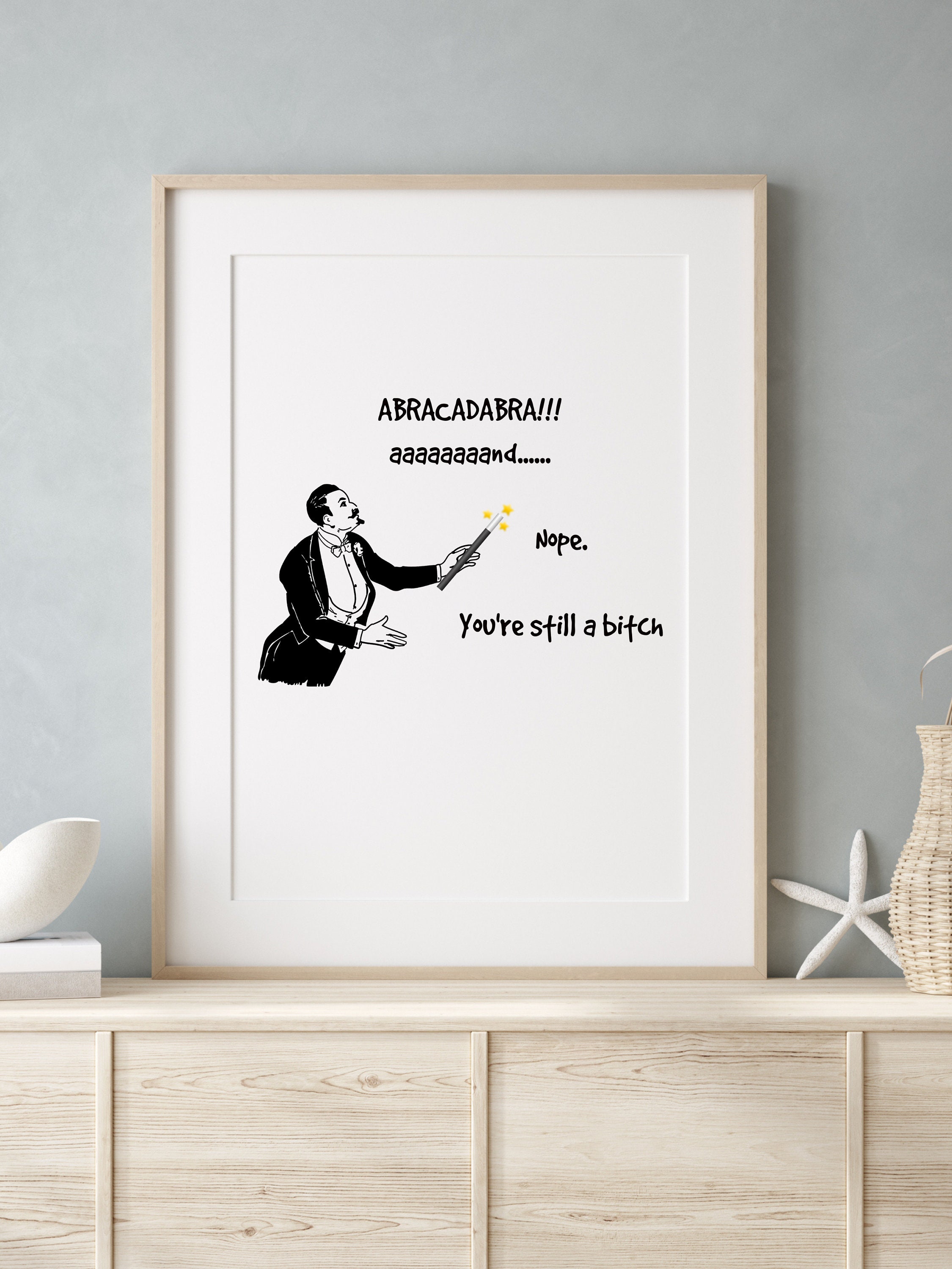 Printable Retro Magician Abracadabra for Mugs, Tees, Cards, Totes and ...