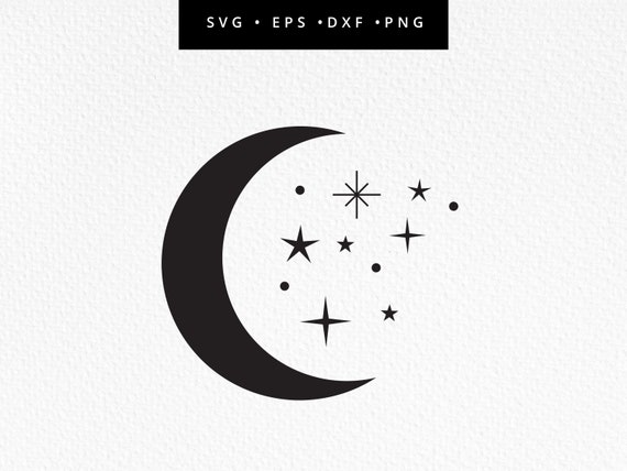 Celestial SVG Moon SVG Cut File Celestial Clipart Moon | Etsy