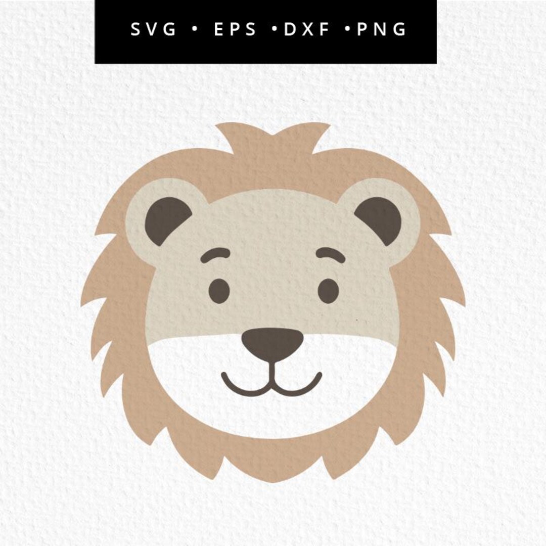 Lion Face SVG, Jungle Cut File, Safari SVG, Lion Face Clipart ...