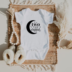 Two the Moon SVG, Moon SVG Cut File, 2nd Birthday Svg, Boho Moon ...