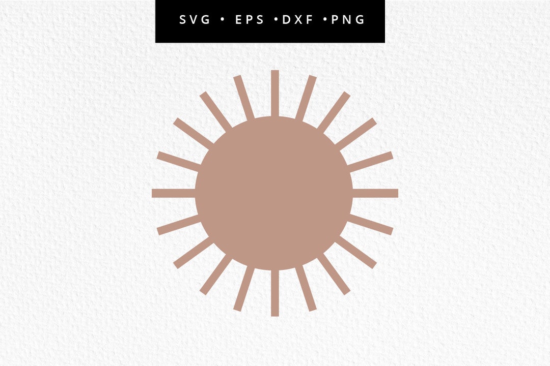 Sun SVG, Boho Sun SVG File, Boho Sun Clipart, Earth Toned Sun, Sun ...