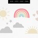 Sun Rainbow SVG Bundle, Sunshine SVG Cut Files, Clouds Clipart, Star ...