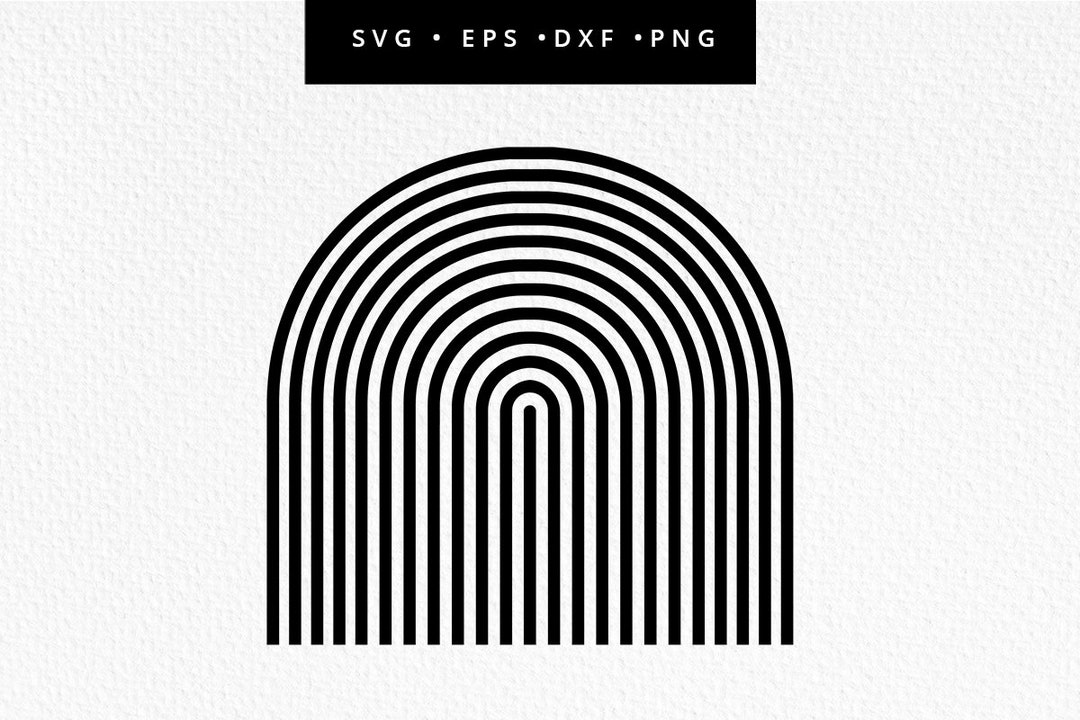 Full Rainbow SVG, Arched Rainbow SVG Cut File, Boho Rainbow, Minimalist ...