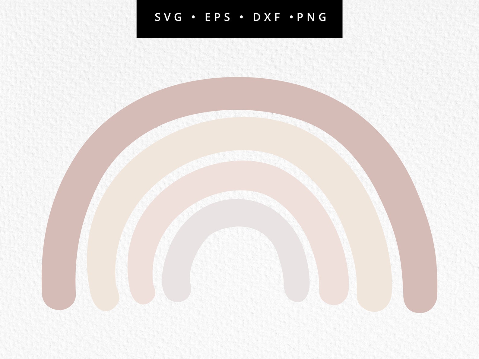 Boho Rainbow SVG Rainbow SVG Cut File Light Pink Rainbow - Etsy