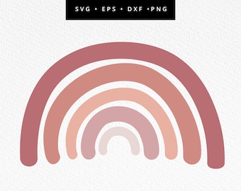 Pink Rainbow Svg Png - Etsy UK