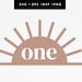 One Sunshine SVG, Boho Sun SVG File, Boho Sun, Terracotta Sun, 1st ...