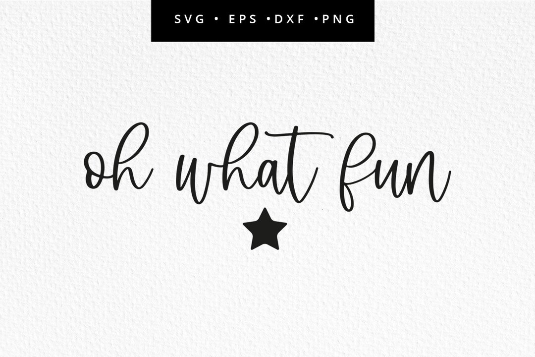 Oh What Fun SVG, Christmas SVG Cut File, Retro Christmas Clipart, Oh ...