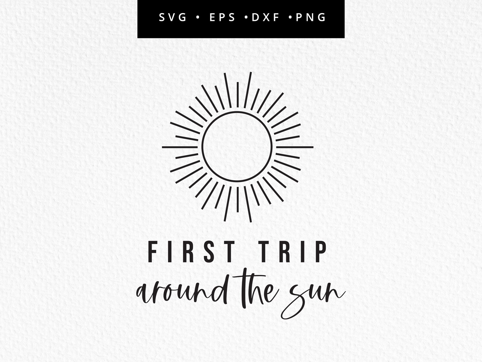 First Trip Around the Sun SVG Boho Sun SVG Cut File 1st - Etsy