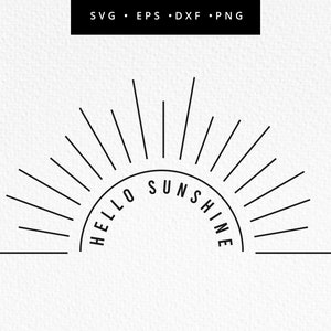 Sunshine SVG, Sunshine SVG Cut File, Clipart, Boho Sun Vector, Hello ...
