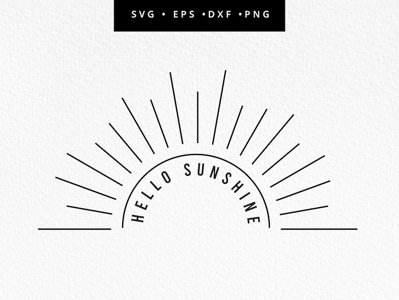 Sunshine SVG Sunshine SVG Cut File Clipart Boho Sun Vector - Etsy