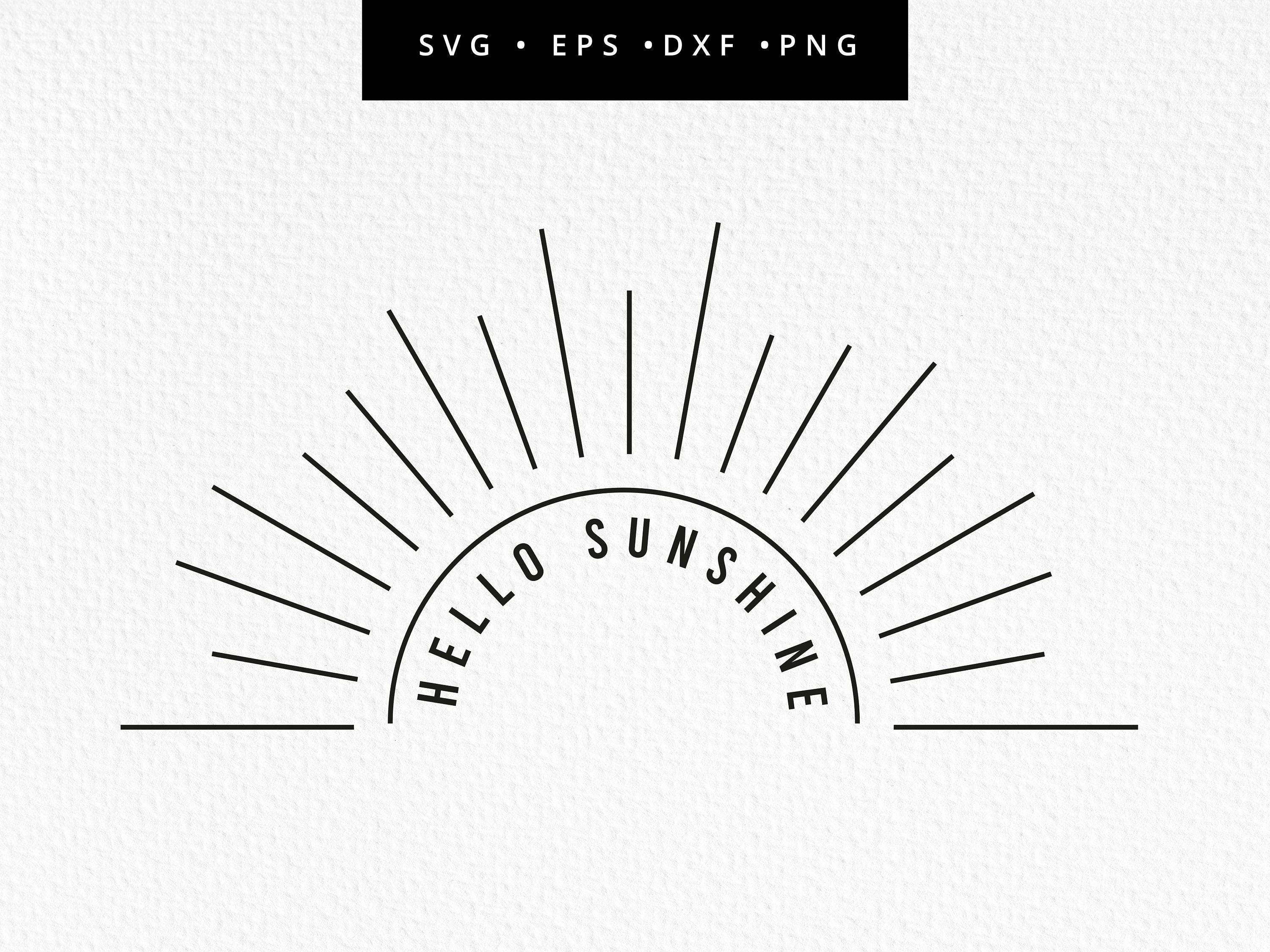 Sunshine Svg Sunshine Svg Cut File Clipart Boho Sun Vector Etsy