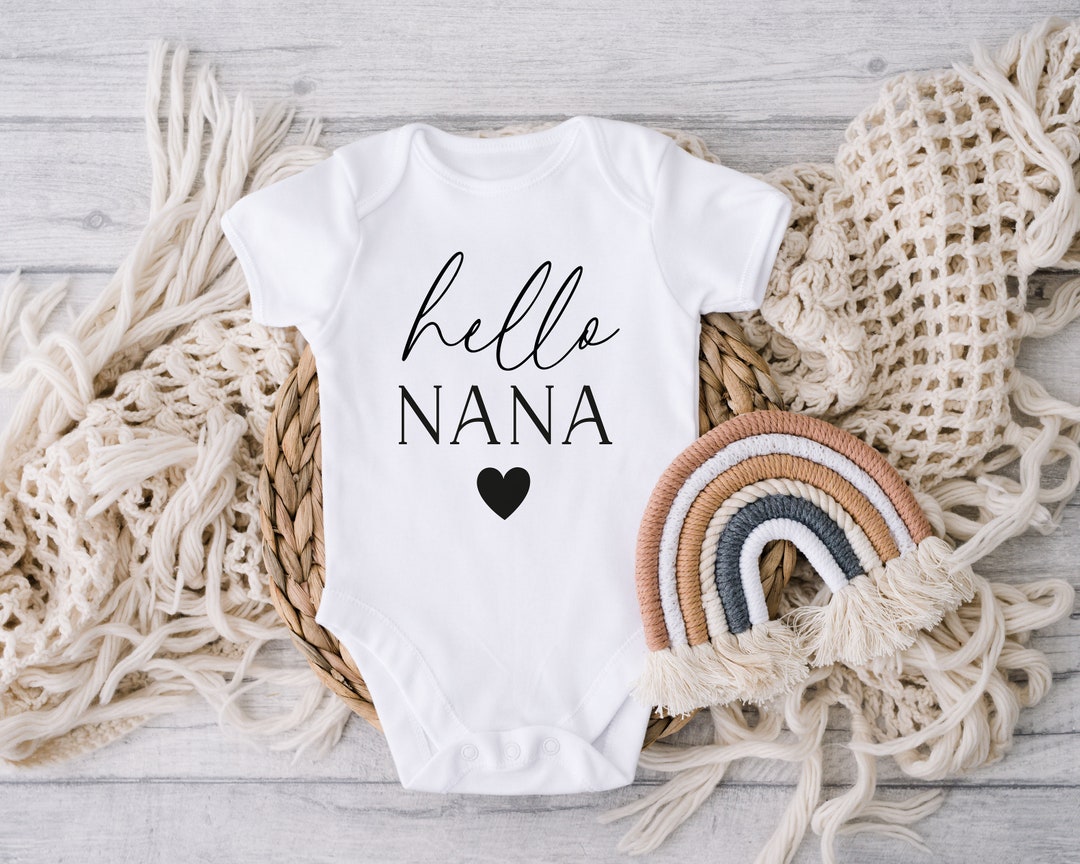 Hello Nana SVG, Pregnancy Announcement SVG, Pregnancy Announcement ...