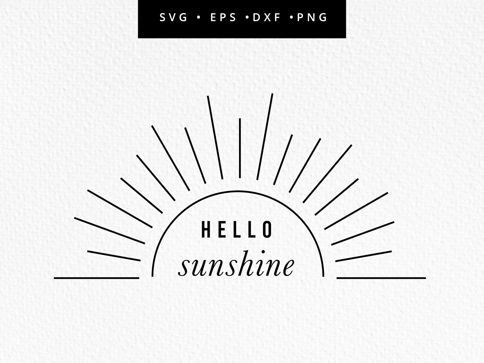 Hello Sunshine SVG Sunshine SVG Cut File Clipart Boho Sun | Etsy