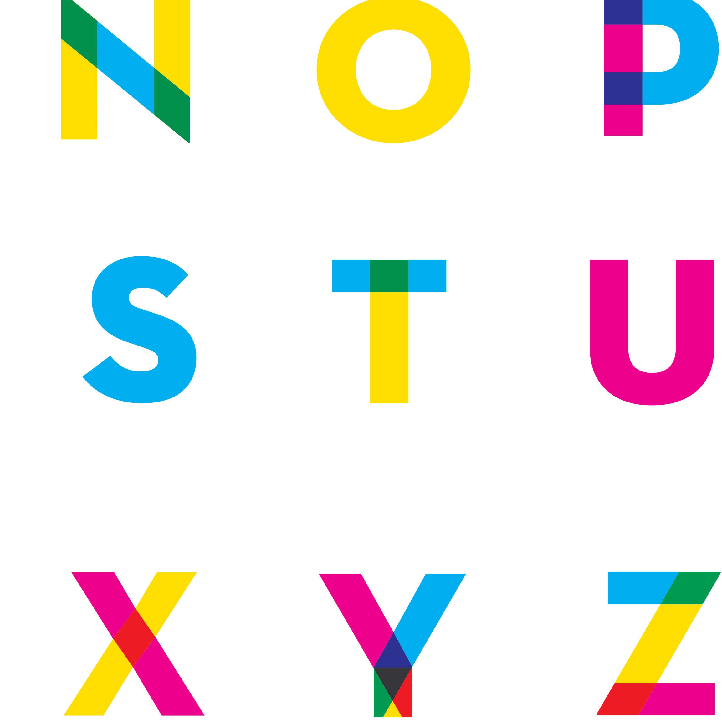 Alphabet Poster From A to Z Printable Mid Century Modern - Etsy