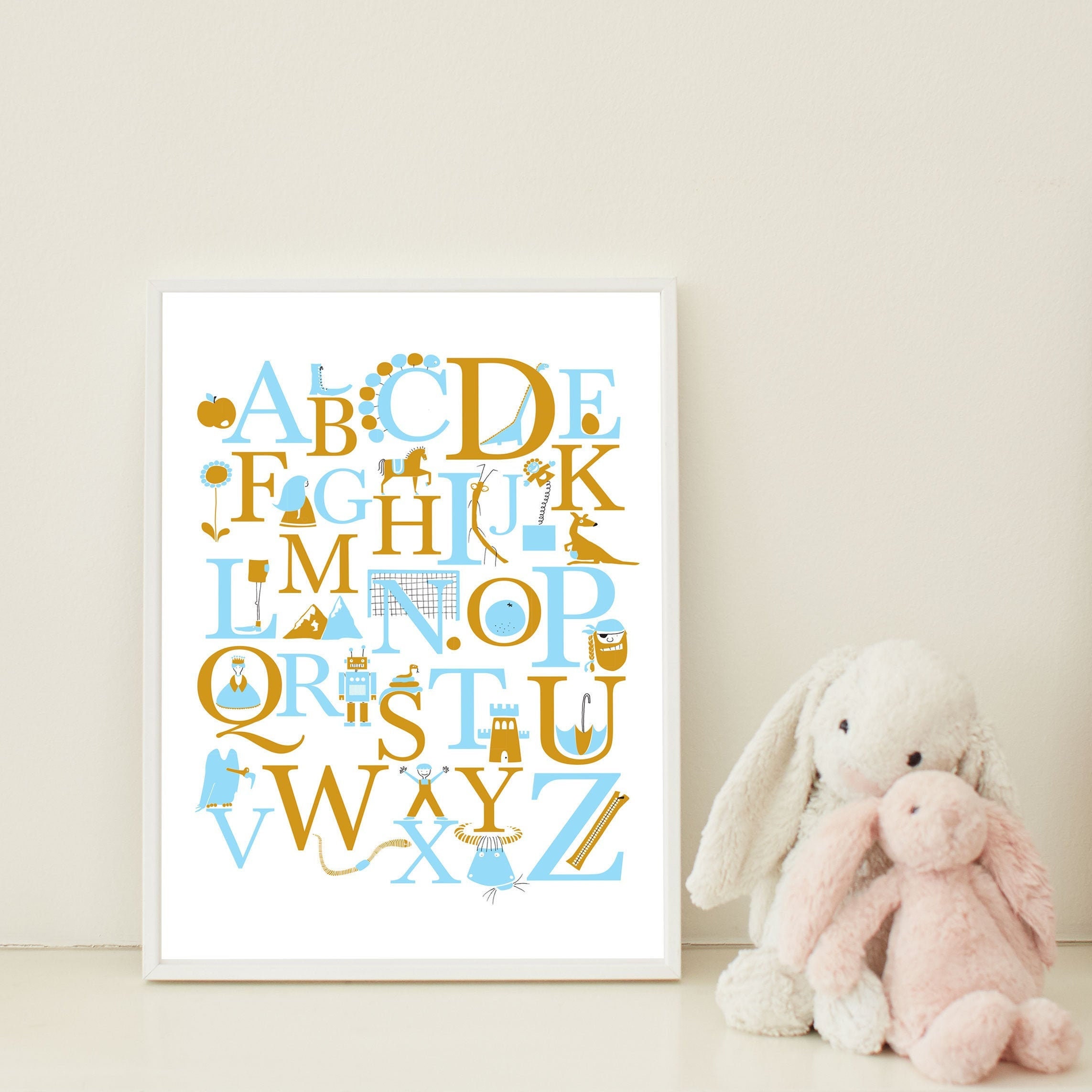 Alphabet Poster From A to Z Printable ABC Poster - Etsy
