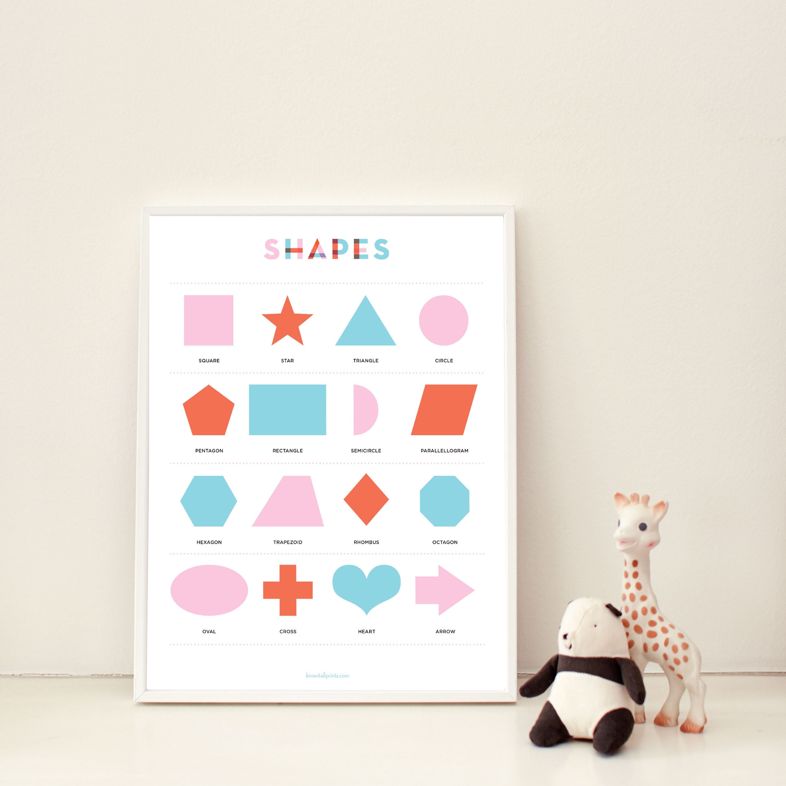 2D Shapes Printable Shapes Poster Educational Poster - Etsy