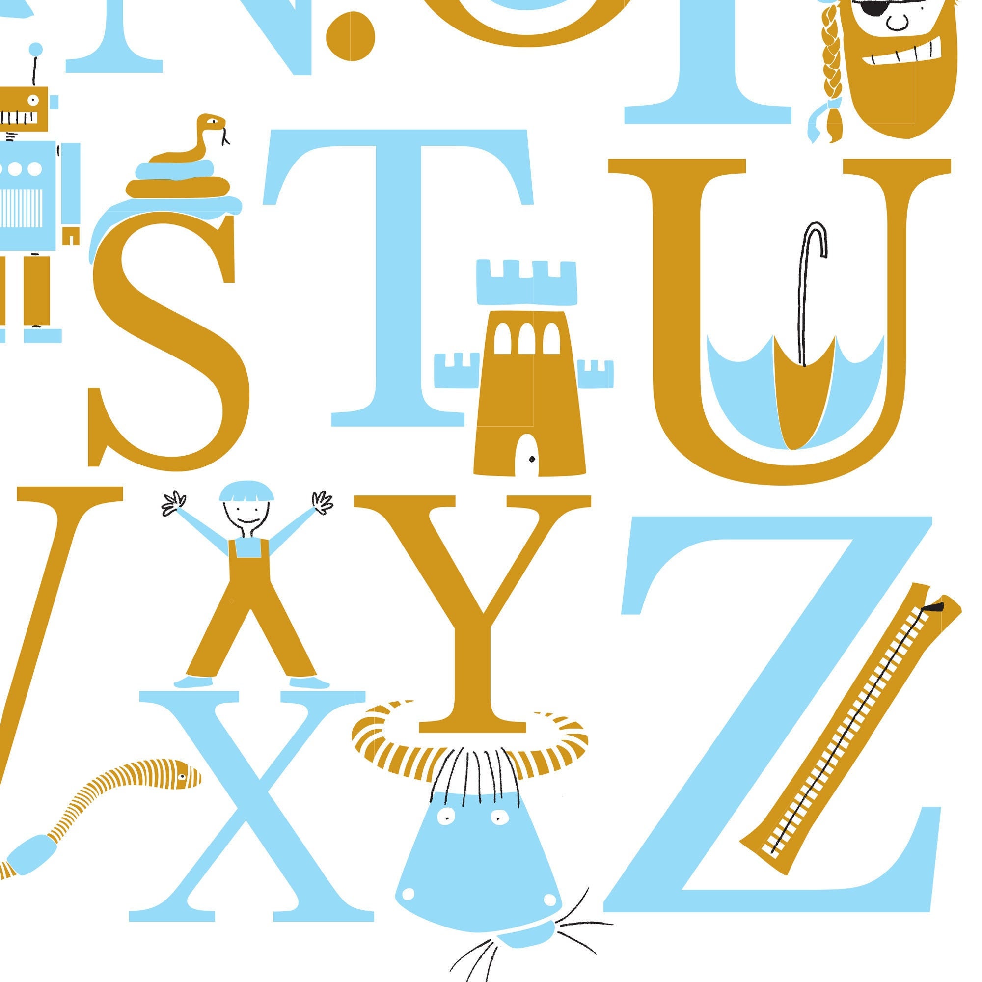 Alphabet Poster From A to Z Printable ABC Poster - Etsy