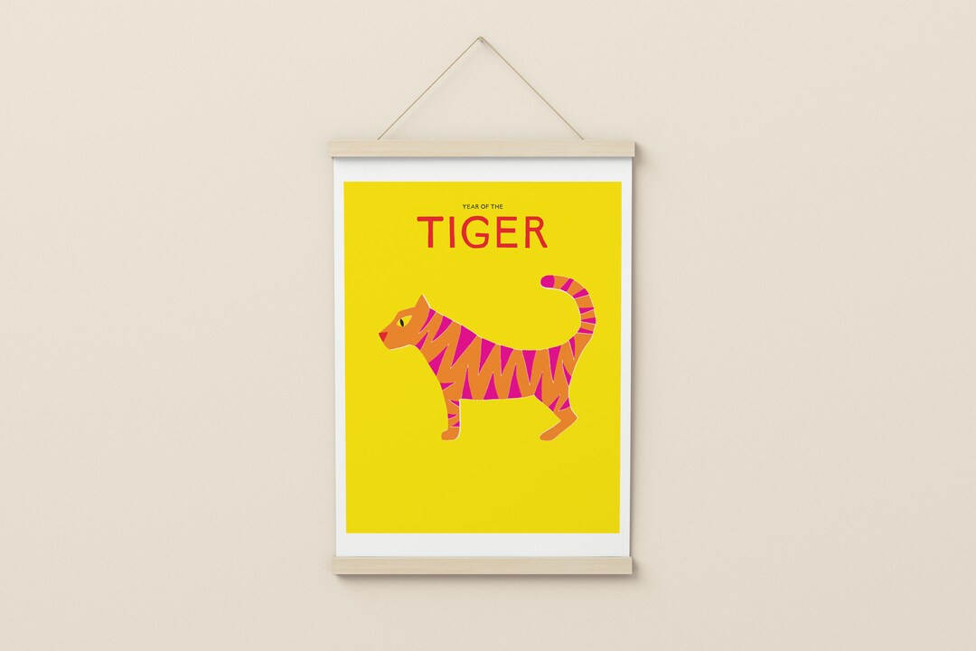 Year of the Tiger 2022, Chinese Zodiac Poster, Chinese New Year ...