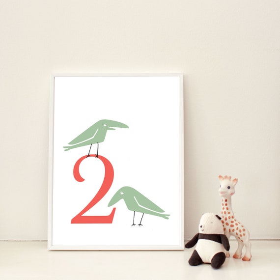 Number 2 Poster Printable Number Poster - Etsy Canada