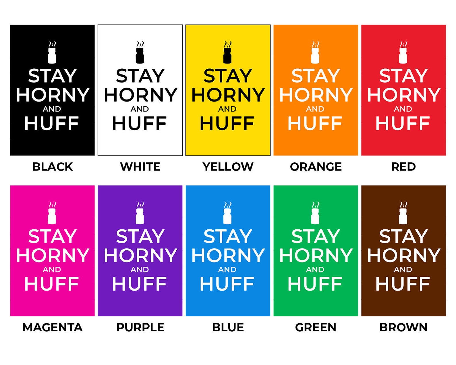 Stay Horny and Huff. NSFW 18+ Poster Print. Available in Many Sizes and ...