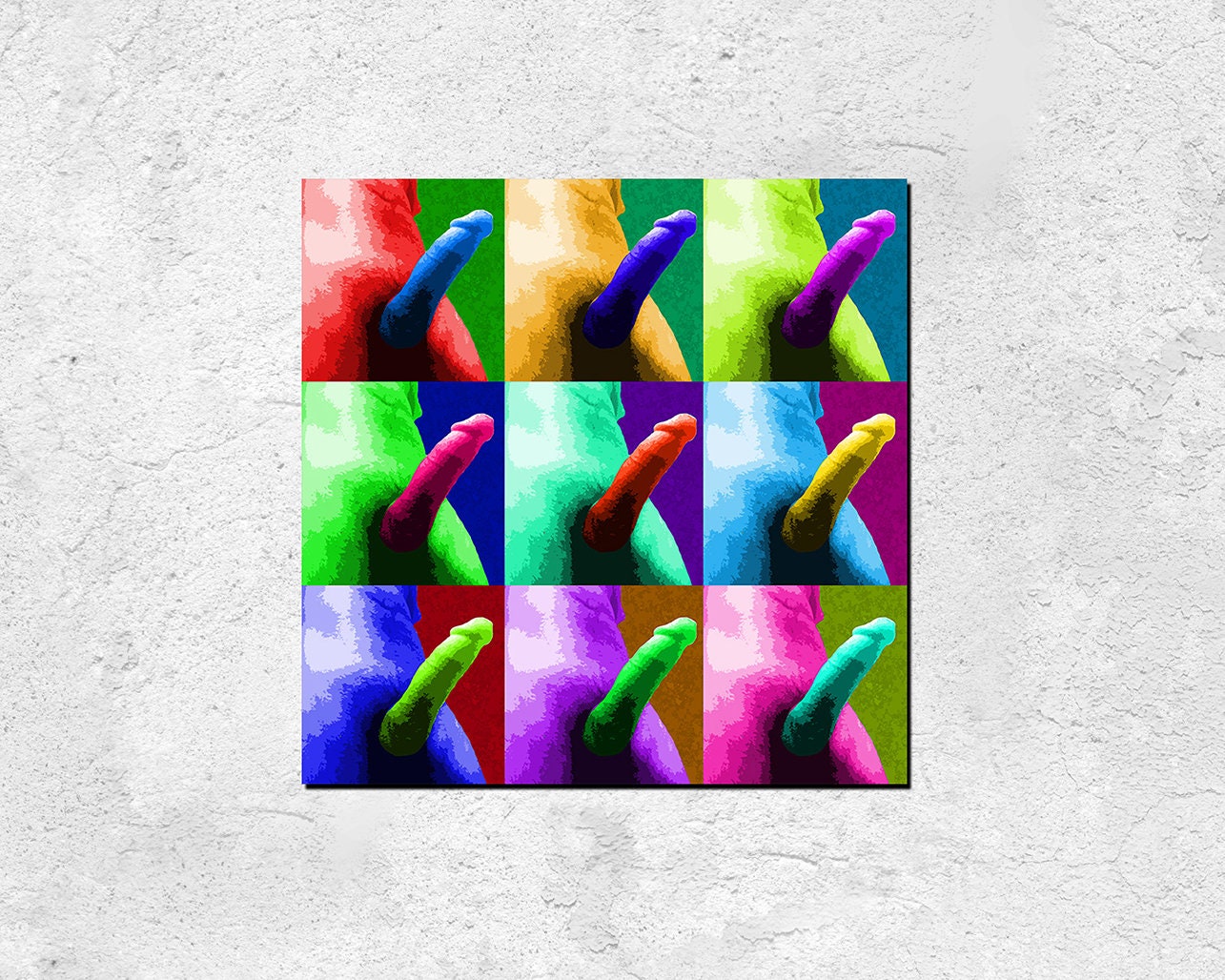 At Full Mast - Pop Art Style Dick Print. NSFW 18+ Cock Print. Available ...