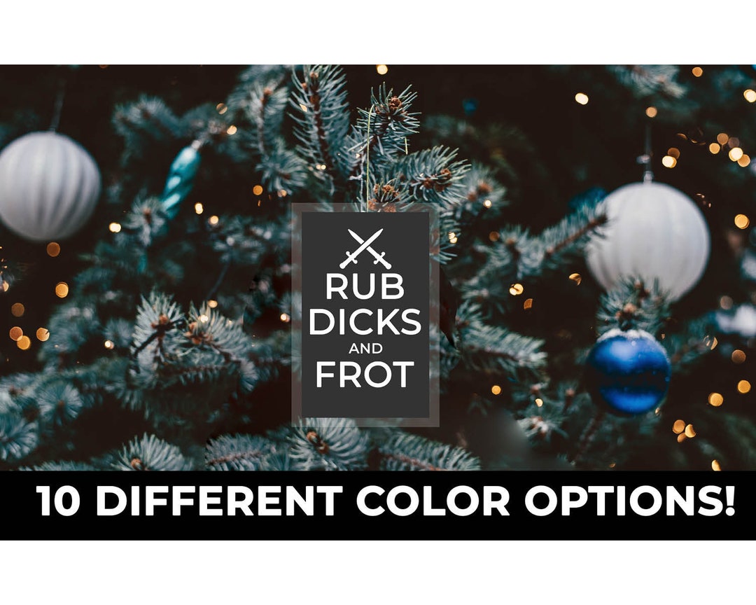 Rub Dicks And Frot Nsfw Christmas Ornament Flat Laminate Holiday