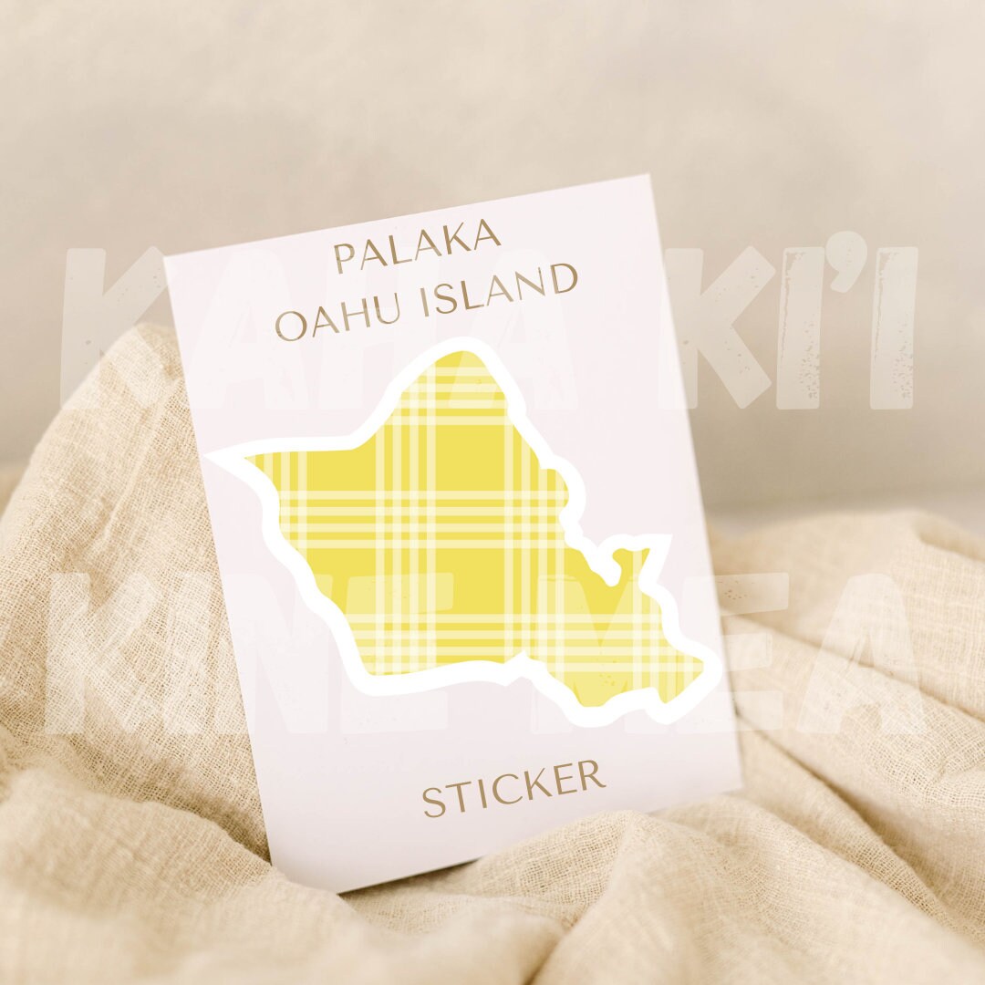 Yellow Oahu Palaka Sticker - Etsy