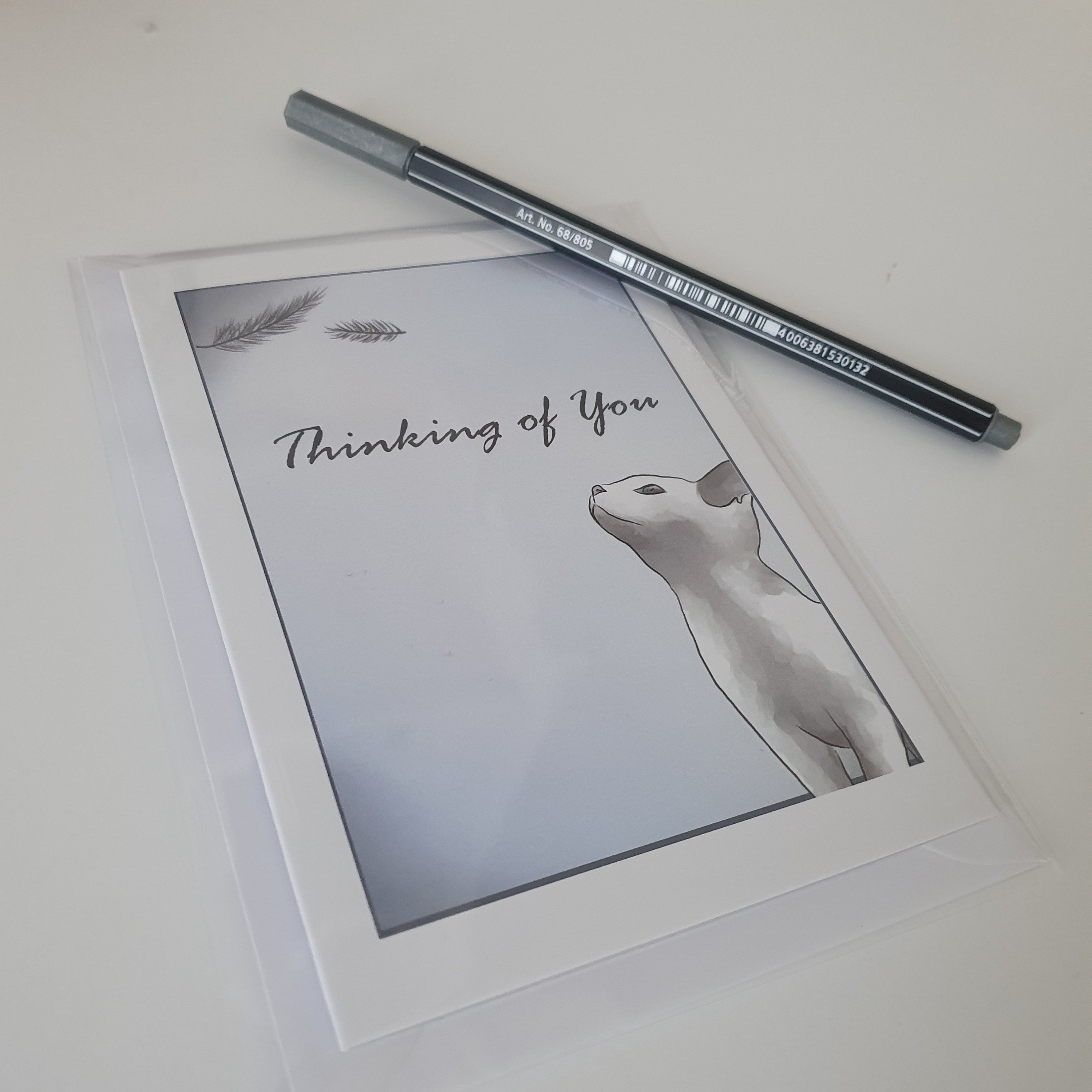 Cat Loss Card thinking of You Commiserations - Etsy Norway