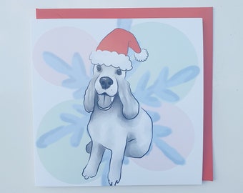 Christmas Card for Dog Lovers, Dog Christmas Greeting Card, Note Cards ...