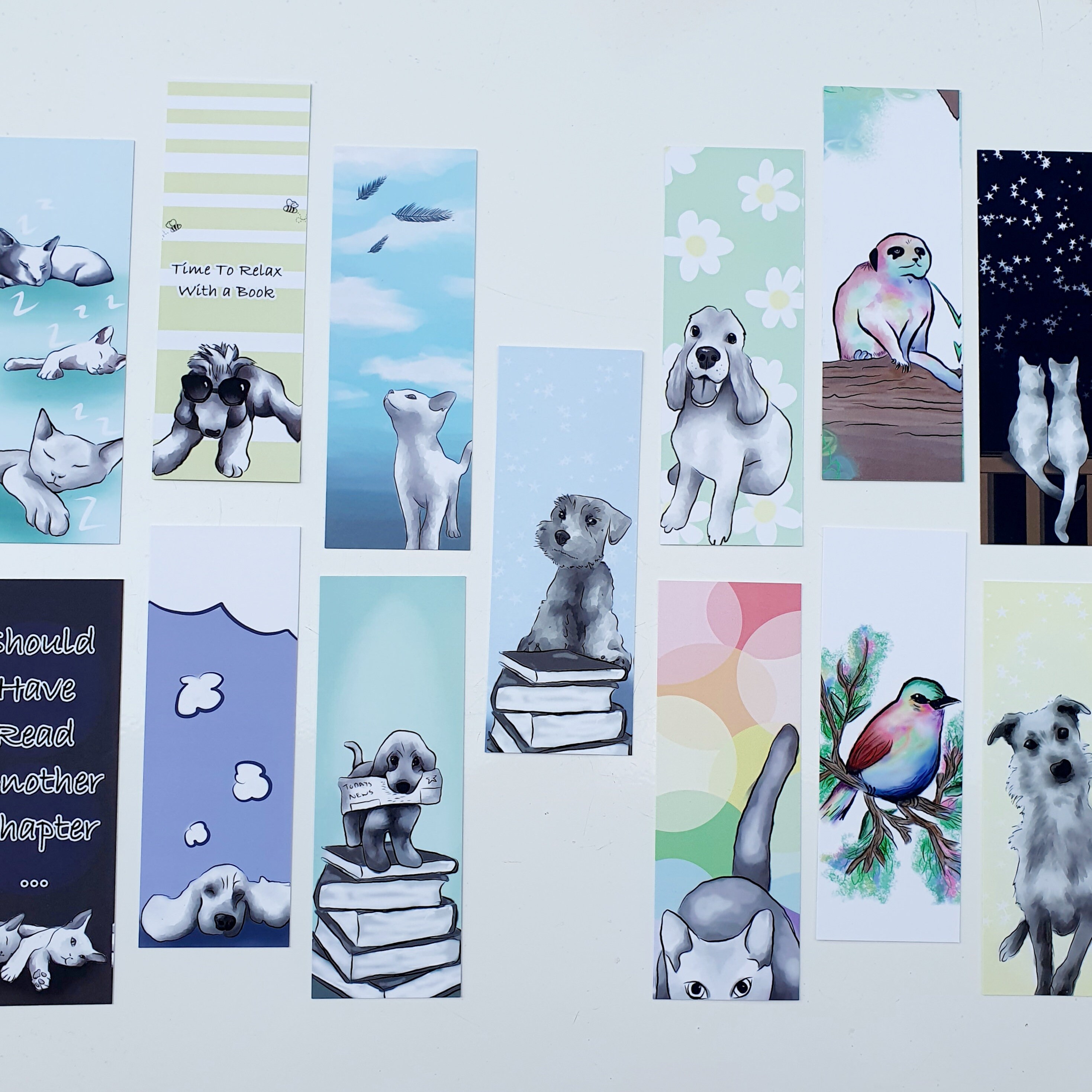 Cat Bookmark Snoozy Cats Design Small Gift for | Etsy