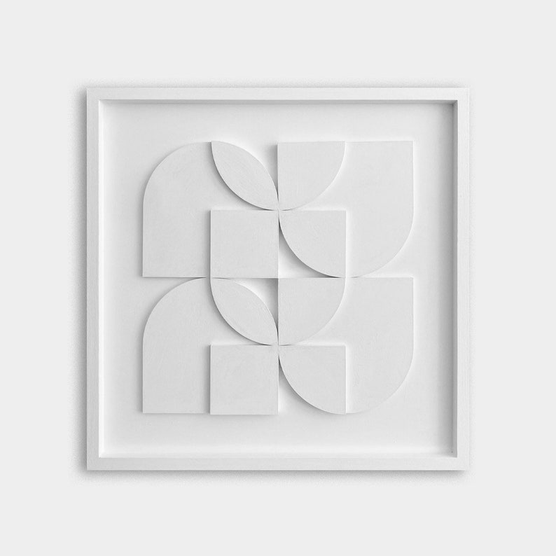 Vella | 50x50cm | Geometric Wall Art | Relief Painting | Relief Wall ...