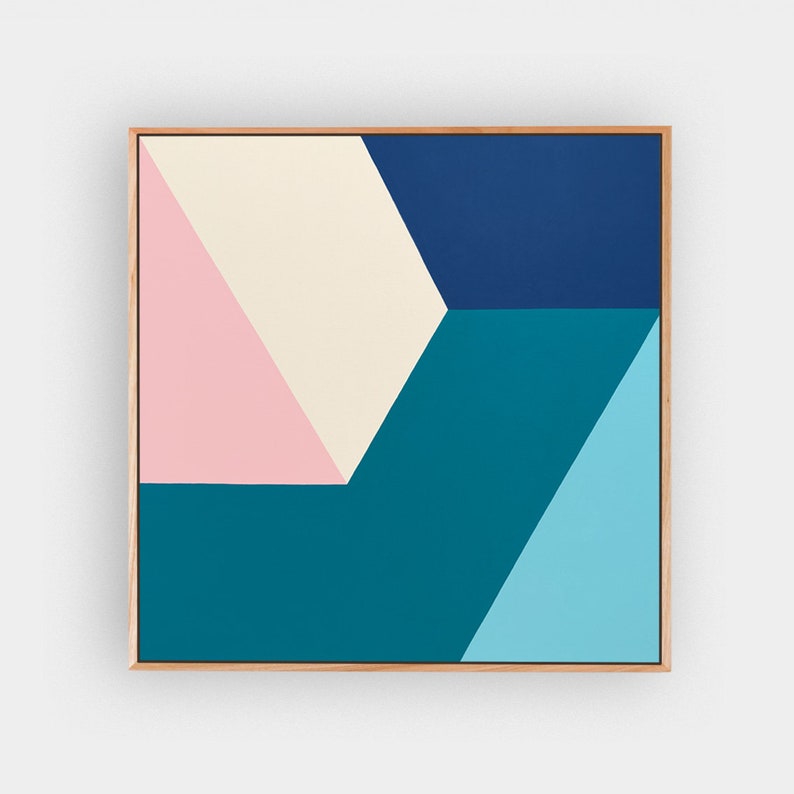 Fragment geometric Acrylic Painting - Etsy