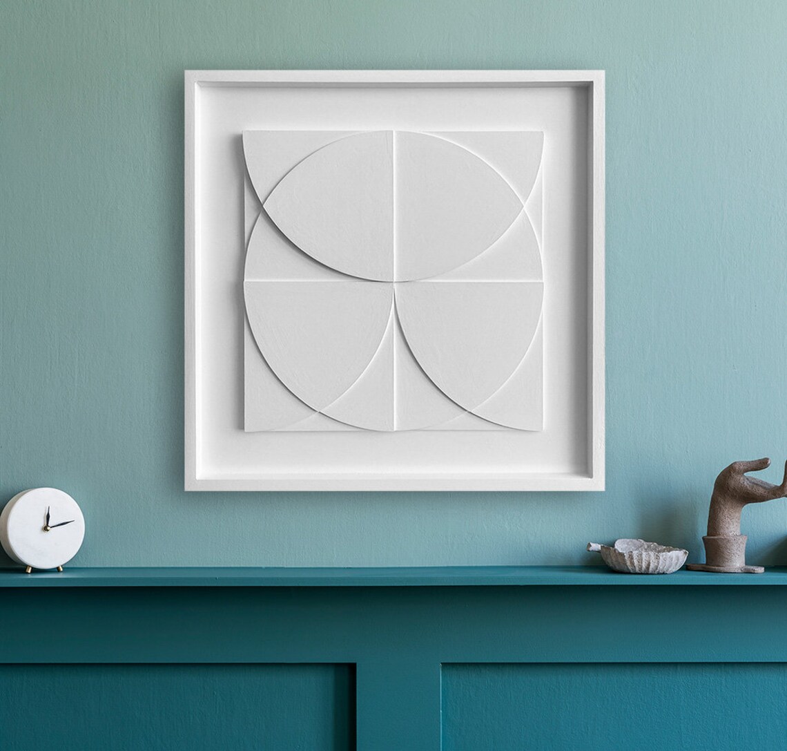 Convex geometric Relief Wall Sculpture - Etsy