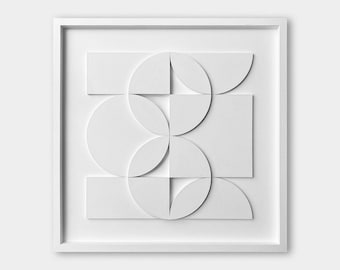 Enclose geometric Relief Wall Sculpture - Etsy