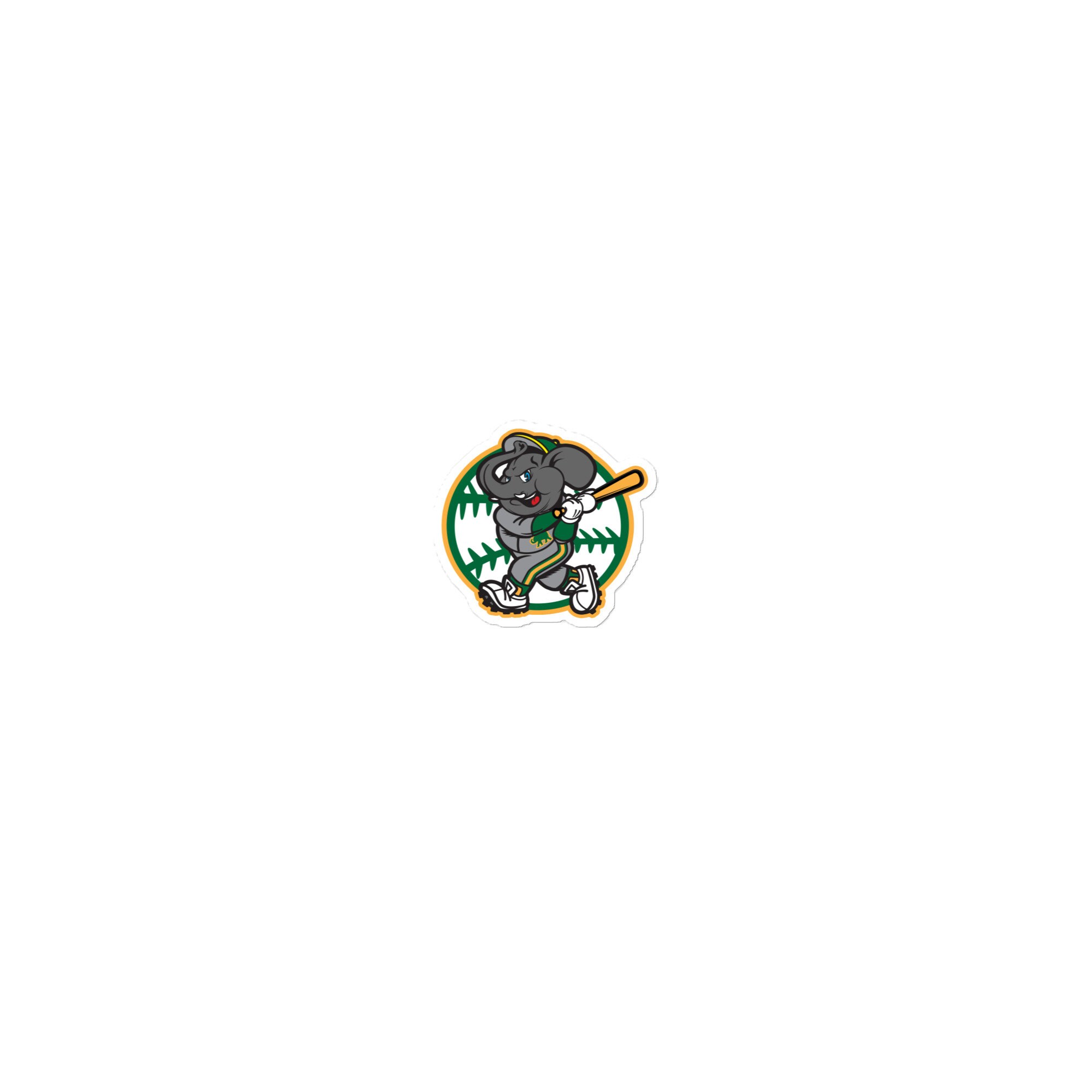 Oakland A's Elephant Swinging for the Fences Baseball Sticker - Etsy