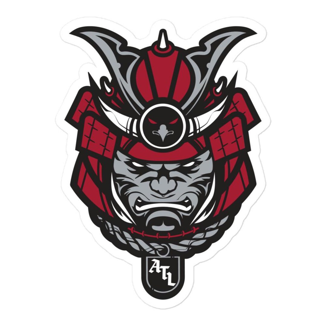 Samurai Warrior Atlanta Falcons Sticker – Bold NFL Decal for True ...